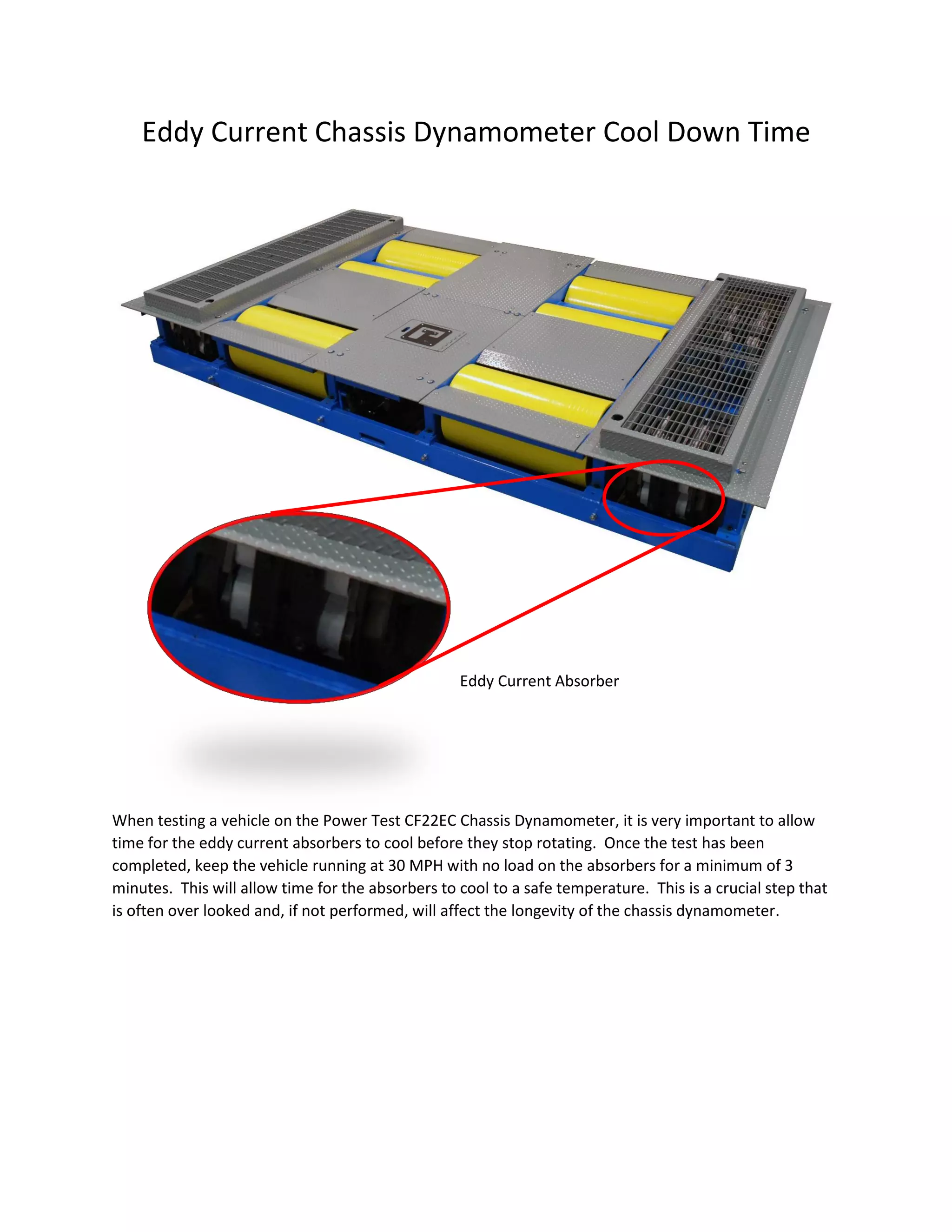 Cooling eddy current chassis dyno properly | PDF
