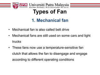 Cooling fan system (presentation) | PPTX