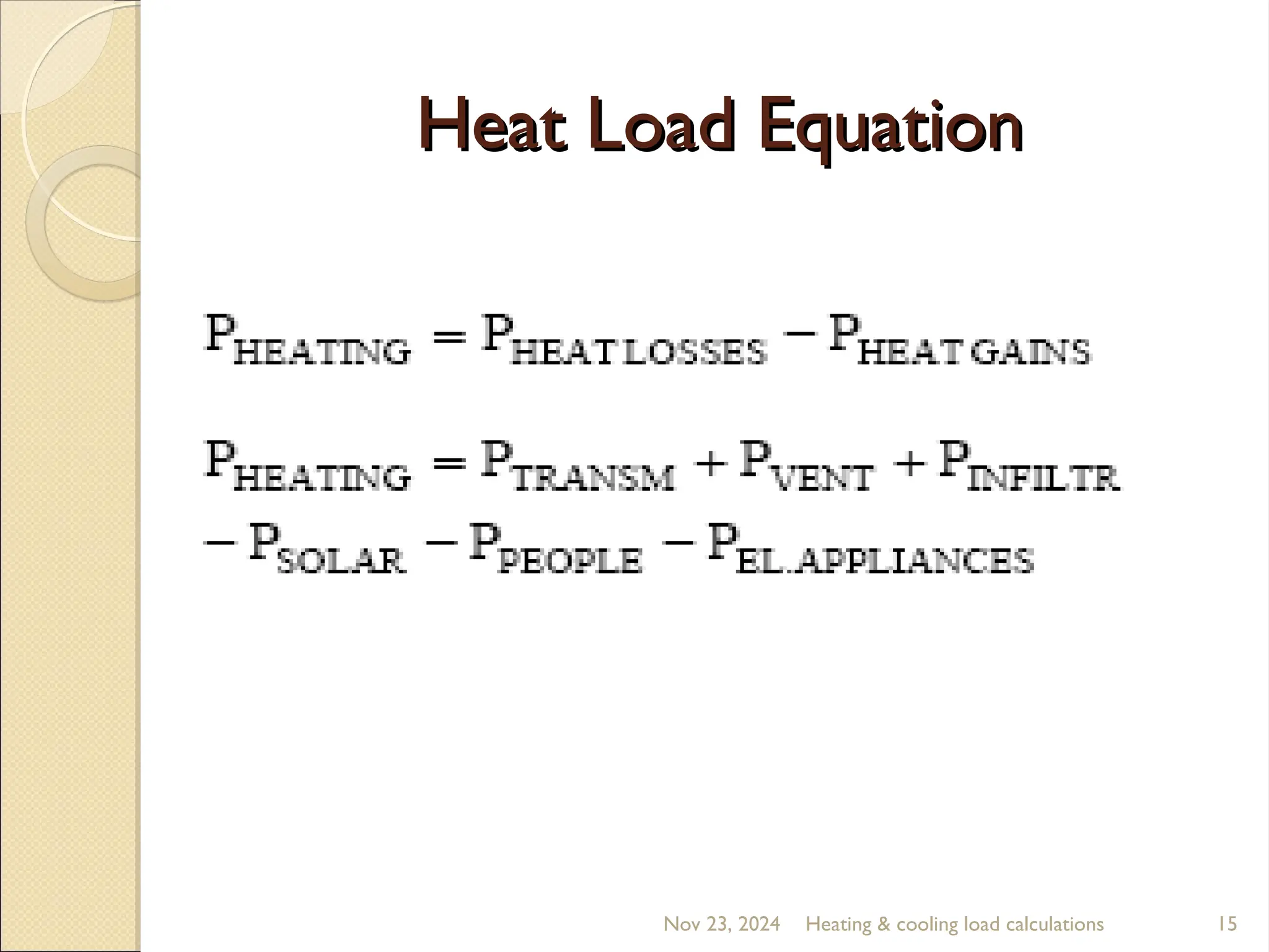 Heating and Cooling Load calculation.ppt