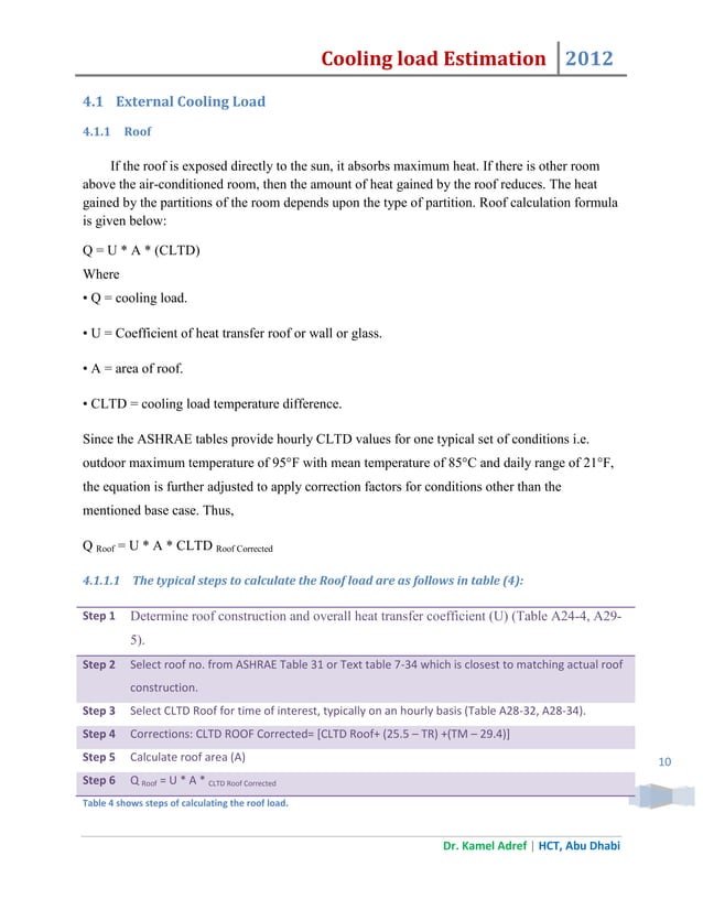 Cooling load calculations | PDF | Weather | Science