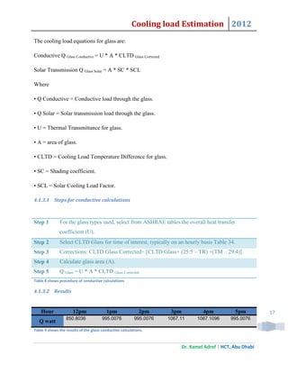 Cooling load calculations | PDF