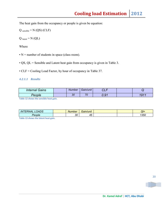 Cooling load calculations | PDF | Weather | Science