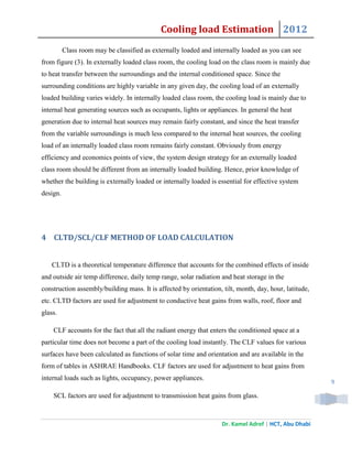 Cooling load calculations | PDF