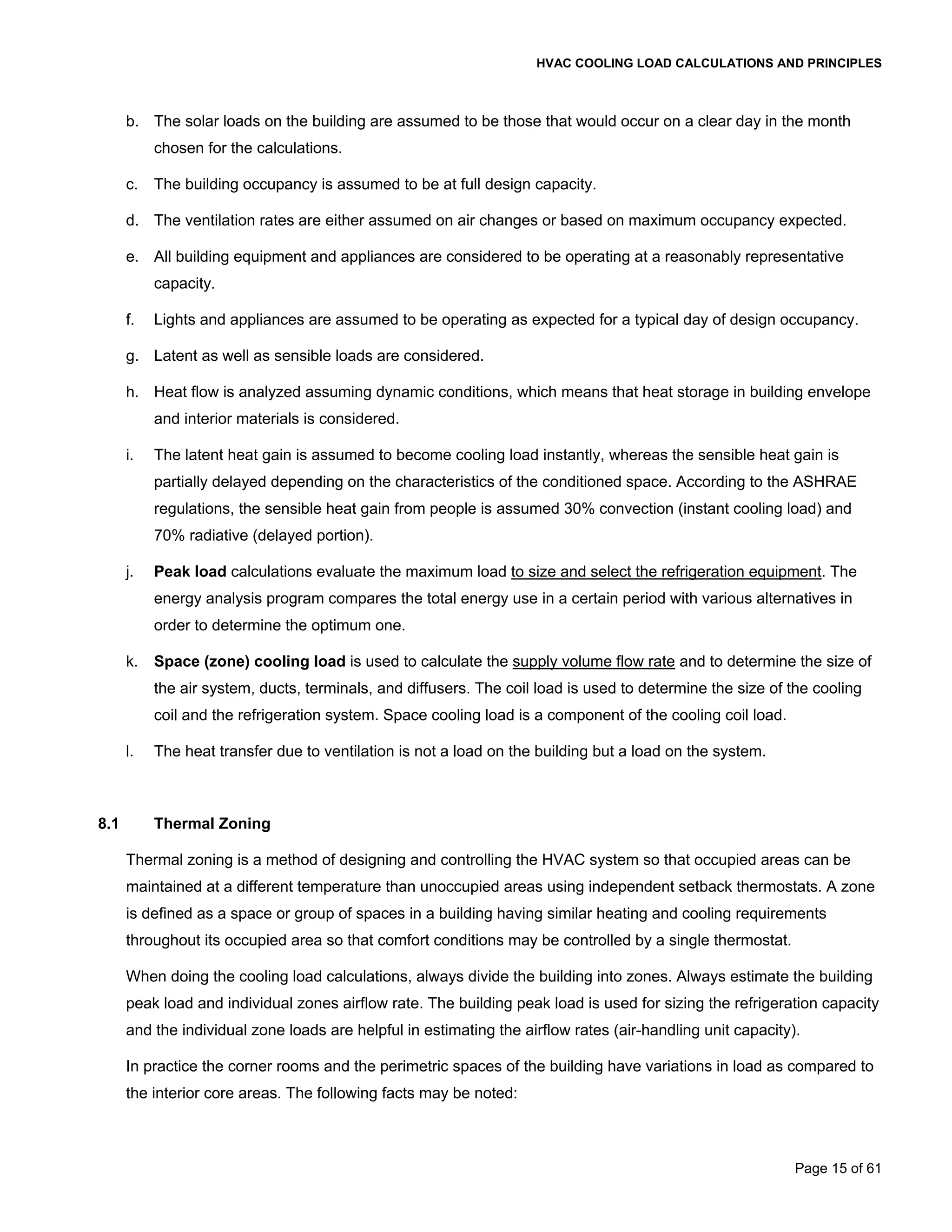 Cooling load calculations and principles | PDF
