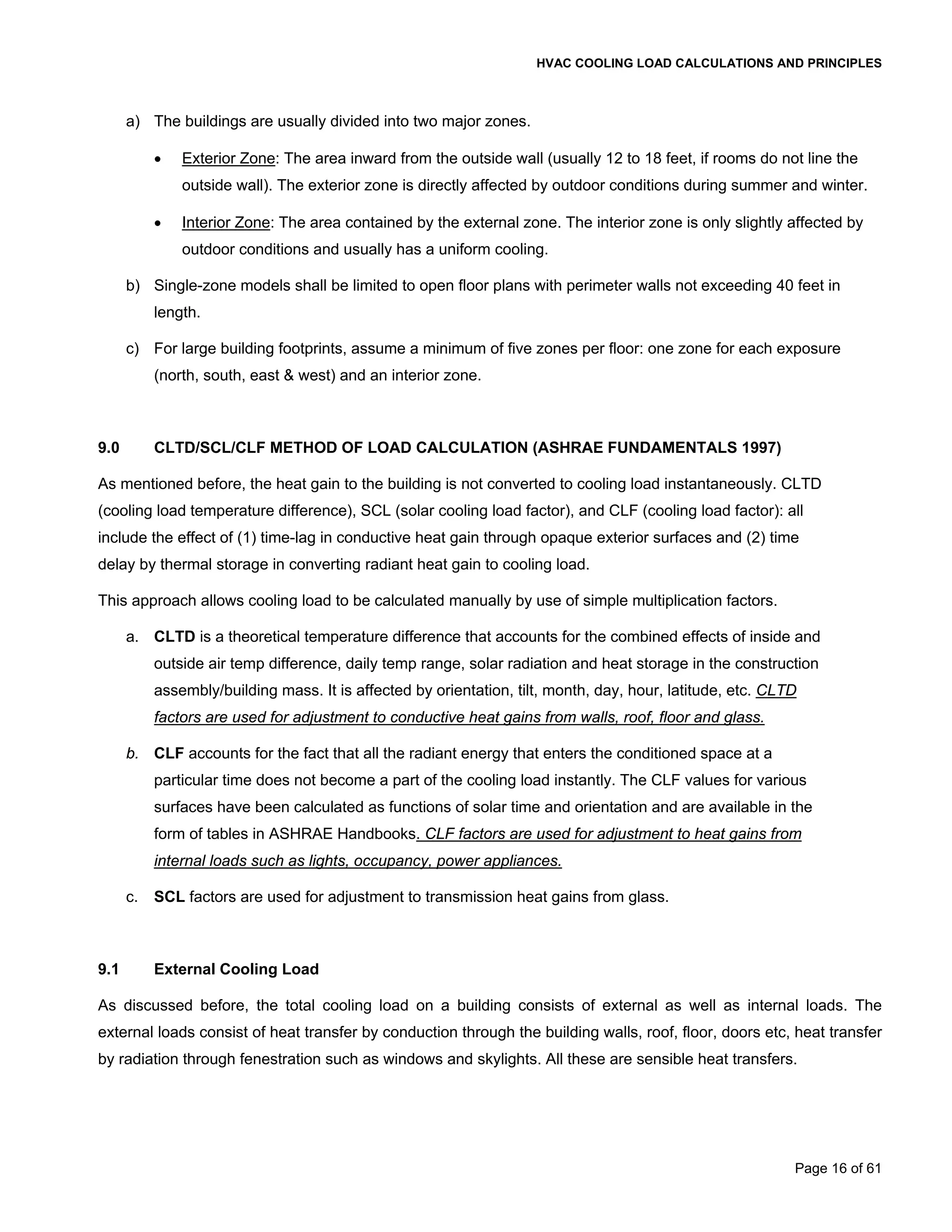 Cooling load calculations and principles | PDF