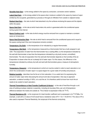 Cooling load calculations and principles | PDF