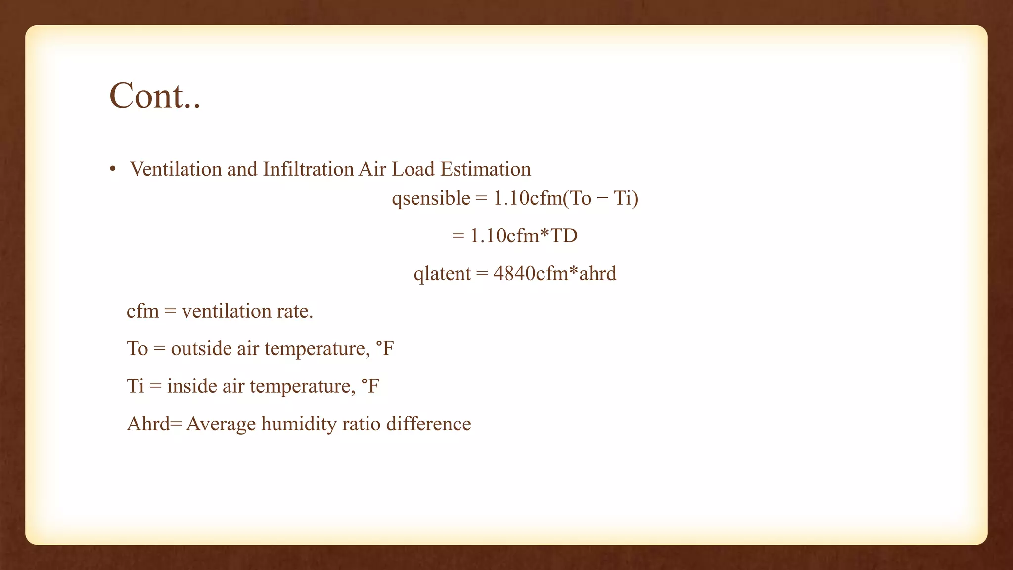 Cooling Load Calculations Pptx