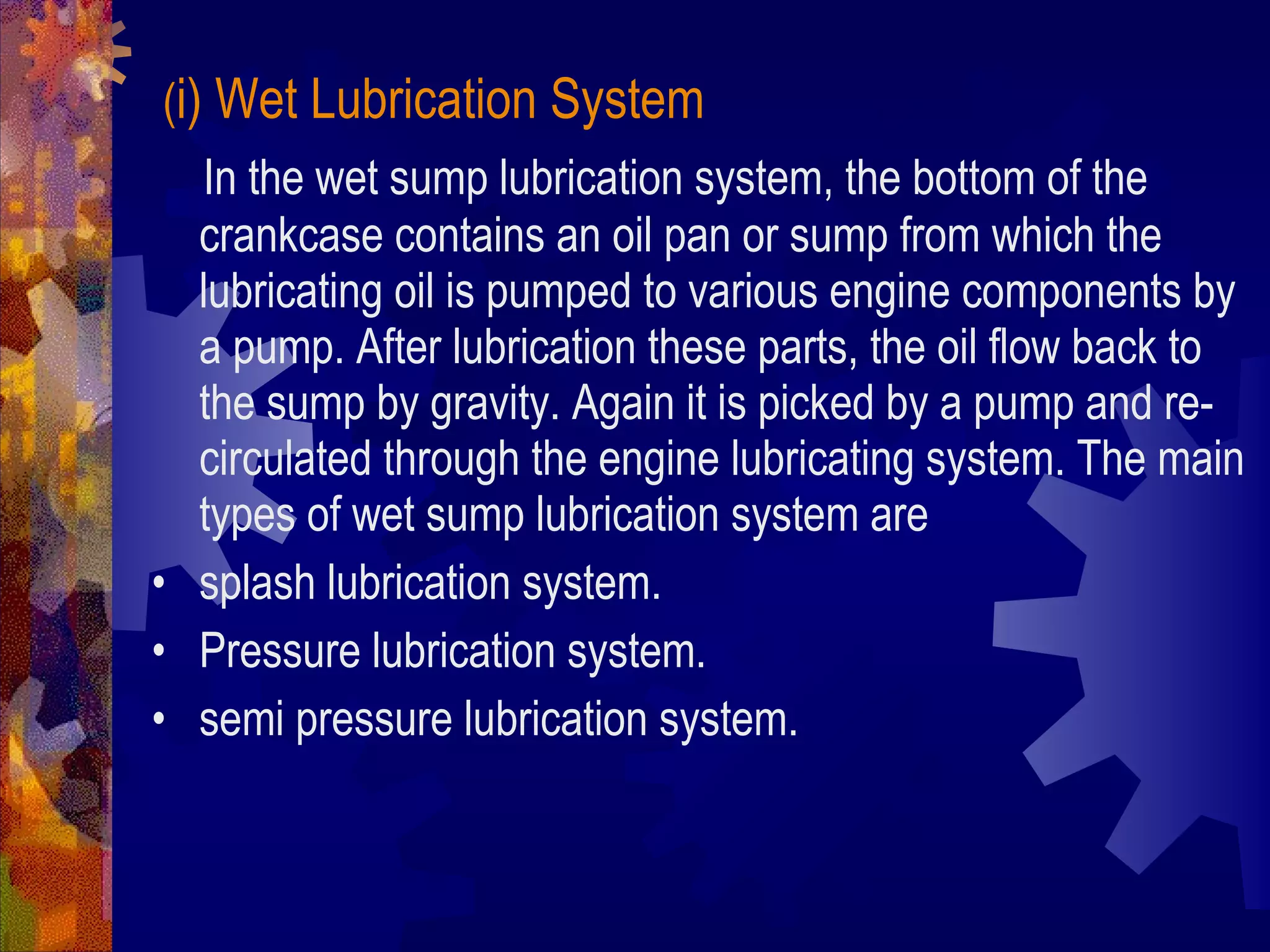 Cooling and Lubrication of Engines | PPT