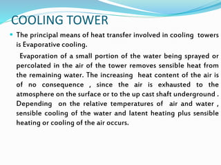 Cooling of mine air by chilled water system (final) | PPTX