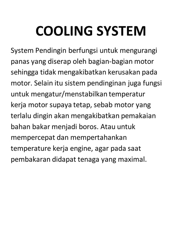 Cooling system | PDF