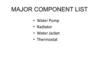 Cooling system in automotive | PPTX