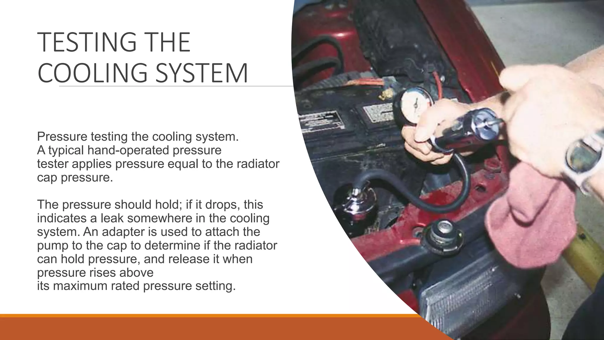 Cooling system radiator pressure test | PPTX