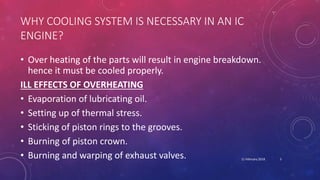 Cooling systems in ic engines | PPTX