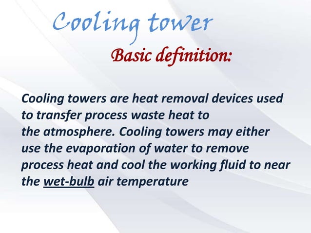 Cooling tower | PPT