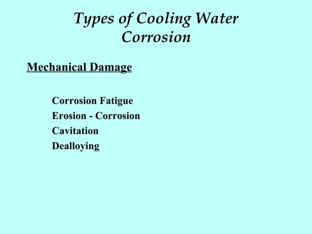 Cooling tower corrosion | PPT | Chemistry | Science