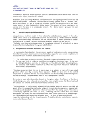 OZONE IN COOLING TOWER WATER MANAGEMENT | PDF