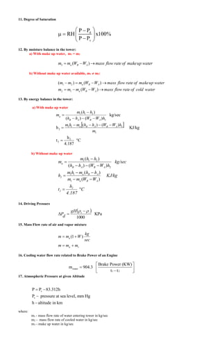 COOLING TOWER TOWER PRINCIPLESM ANALYSIS AND DESIGN | PDF