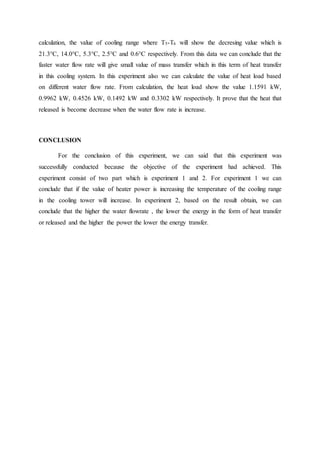 Cooling tower full report | DOCX