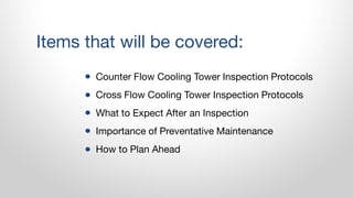 Cooling tower Inspection Guide | PDF