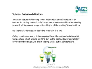 Case Study: Energy Audit For Cooling Tower | PPTX