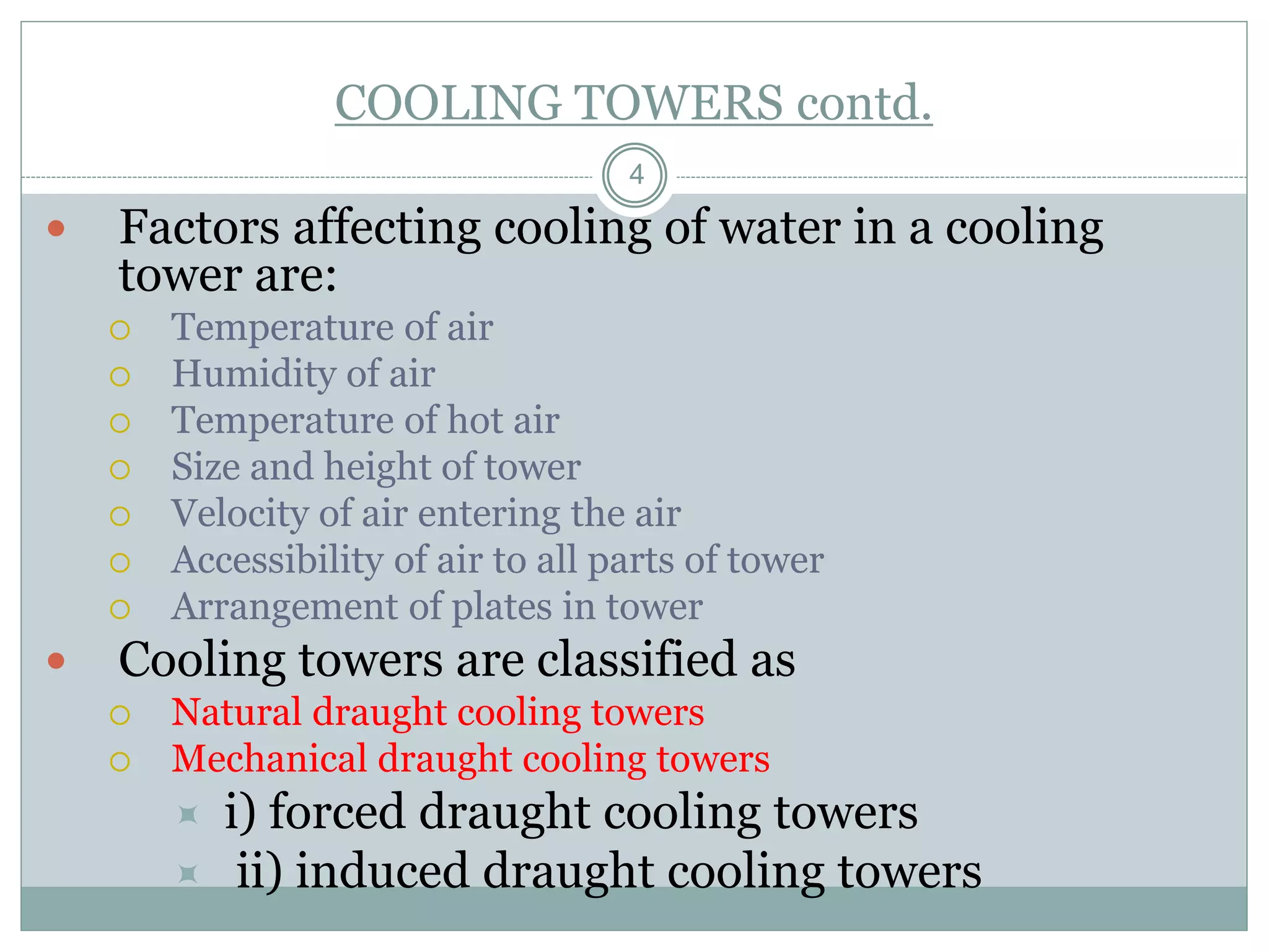 Cooling Tower - SNIST | PPTX