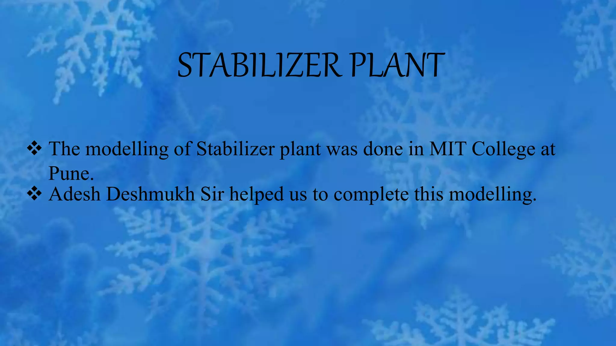 Cooling Tower Unit Project and Stabilizer Plant Modelling In PDMS ...