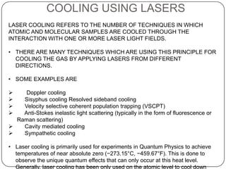 Cooling using lasers | PPTX