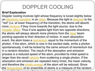 Cooling using lasers | PPTX