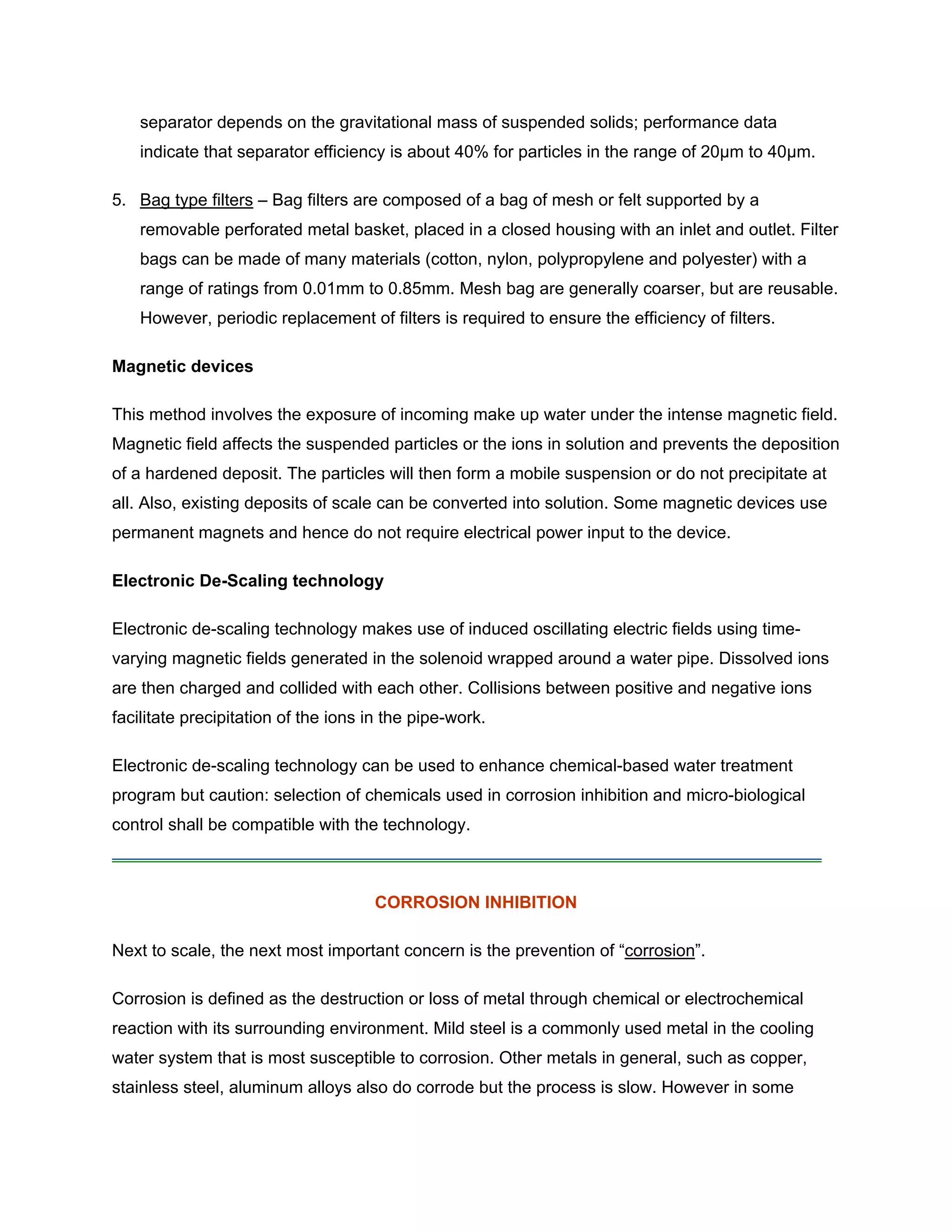 Cooling water problems and solutions | PDF