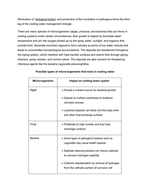 Cooling water problems and solutions | PDF