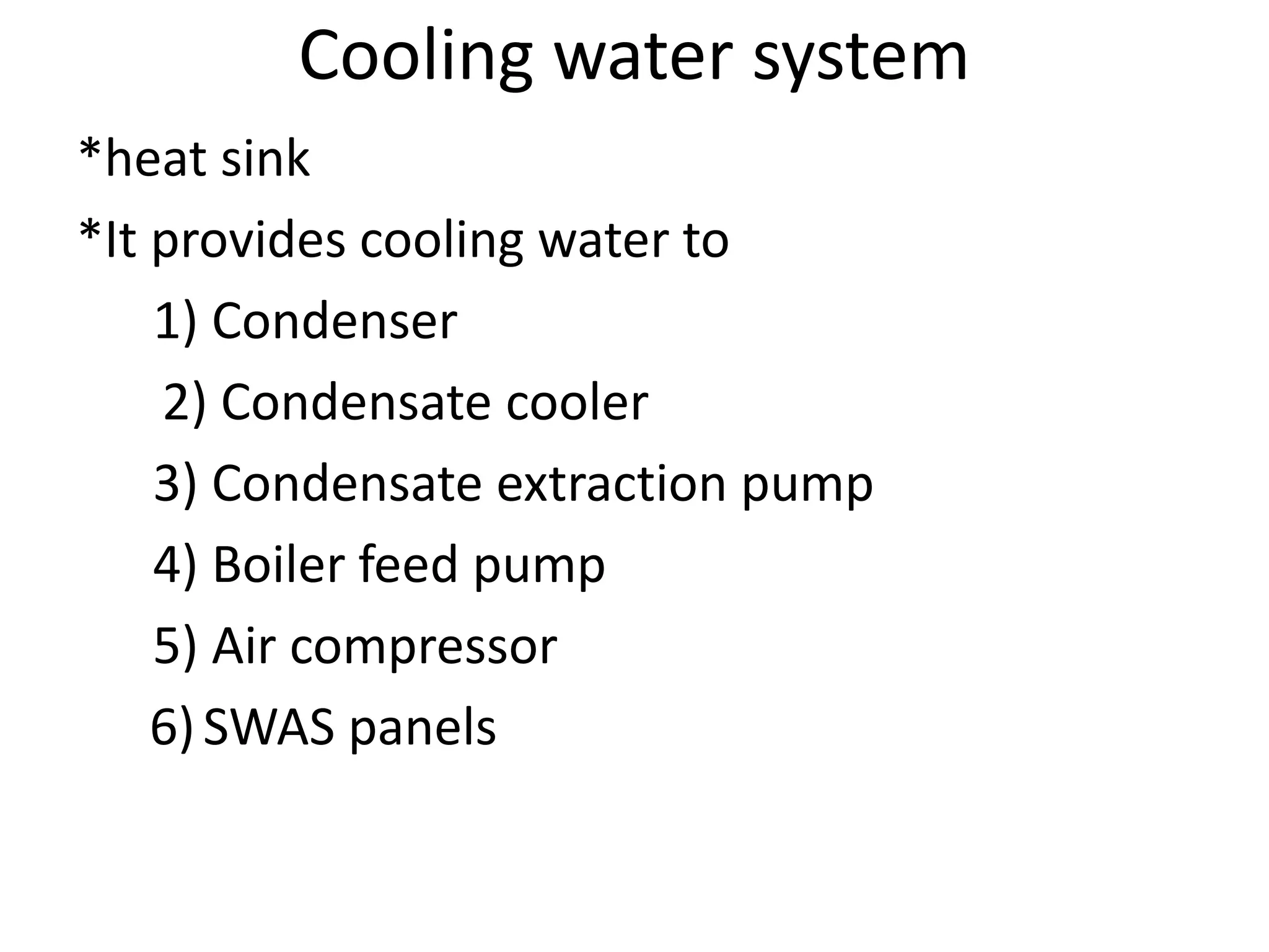 cooling water system FOR A PLANT IN NORMAL CONDITION | PPT