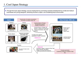 Promotion of the Cool Japan Strategy and the Creative Tokyo Project | PPT