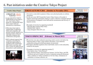 Promotion of the Cool Japan Strategy and the Creative Tokyo Project | PPT