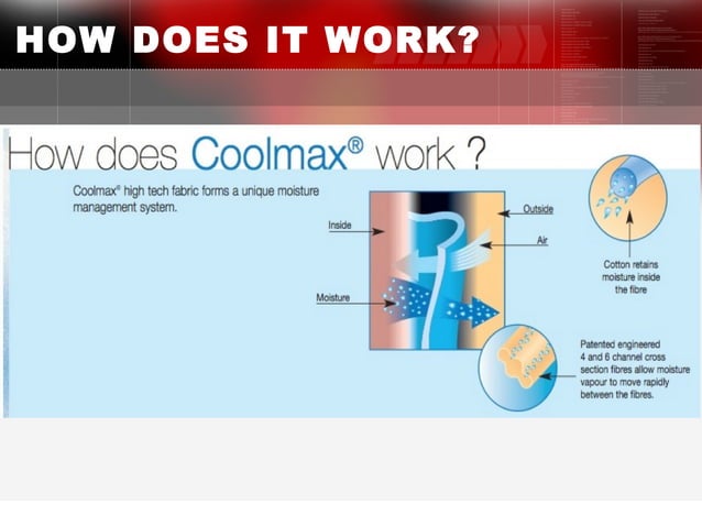 Coolmax fabric By BULBUL | PPT | Sports Equipment | Sports