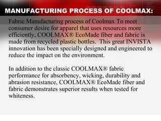 Coolmax fabric By BULBUL | PPT