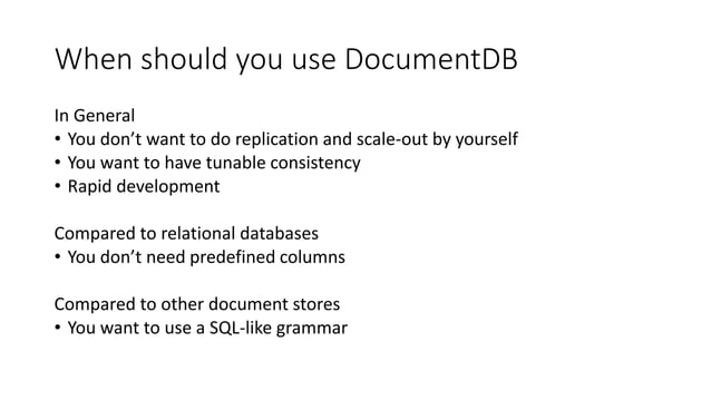 Cool NoSQL on Azure with DocumentDB | PPT