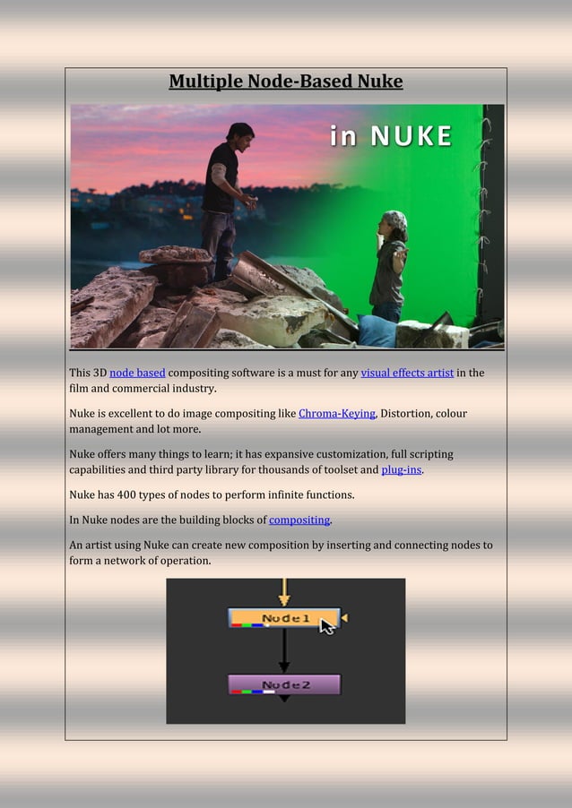 Cool NUKE Nodes For VFX Compositing | PDF | Graphics Software | Computer Software and Applications