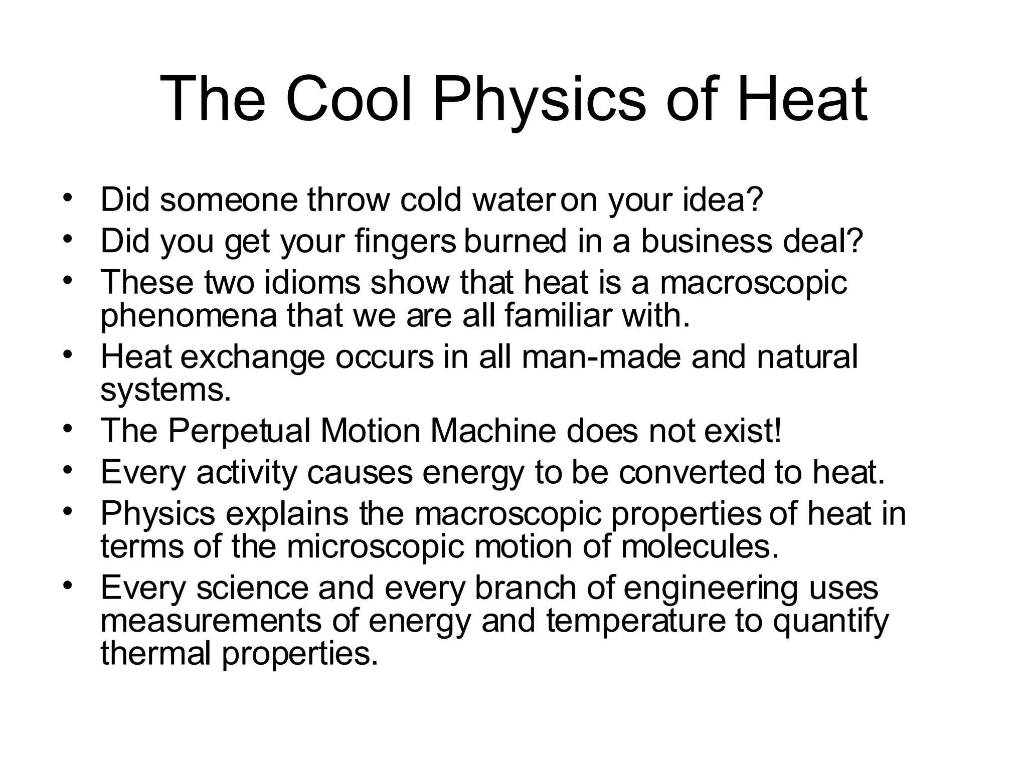 The Cool Physics of Heat | PPT