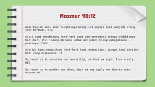 Kesempatan Yang Diberi - Mazmur 90:2 | PDF