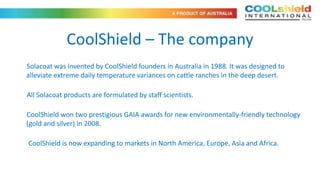 Coolshield's Solacoat summary | PDF