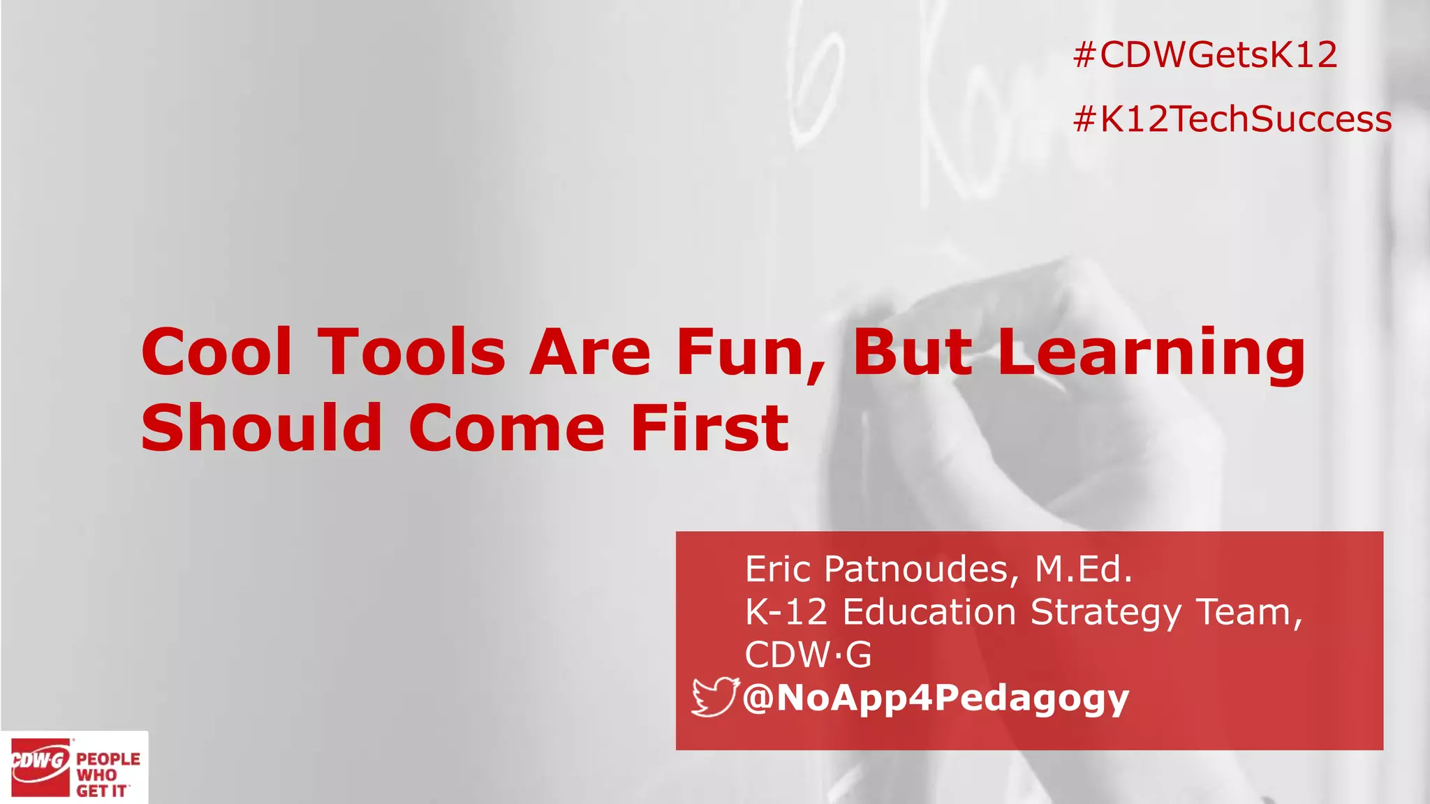 Cool tools are fun, but learning should come first...new