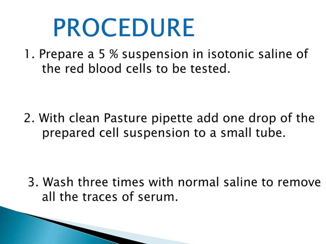 Coomb's test | PPTX | Blood Disorders | Diseases and Conditions