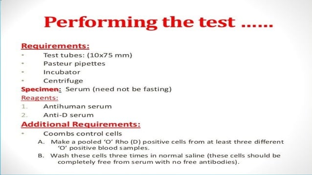 COOMBS TEST direct and indirect coombs antisera.pptx | Blood Disorders ...
