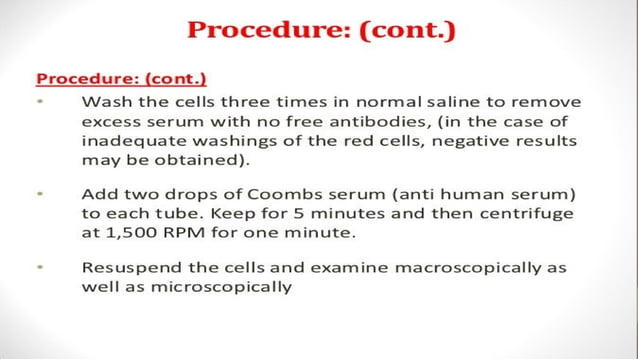 COOMBS TEST direct and indirect coombs antisera.pptx | Blood Disorders ...