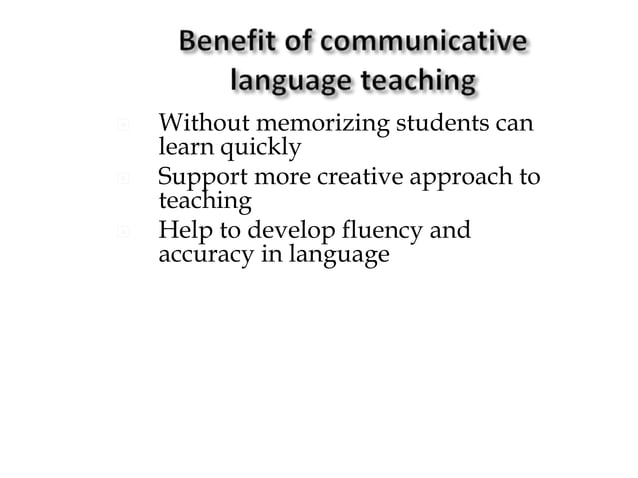 Communicative Language Teaching (English teaching method).pptx | Education