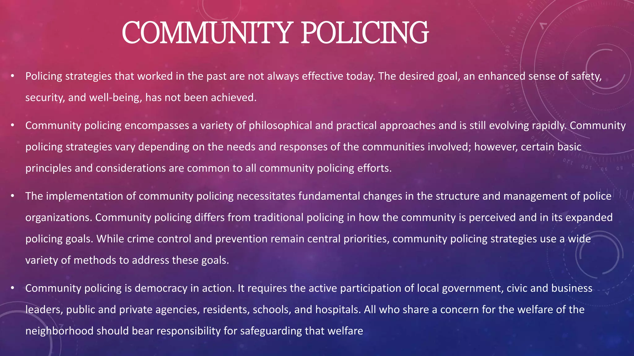 Coomunity policing vs traditional policing | PPT