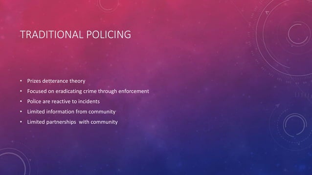Coomunity policing vs traditional policing | PPT