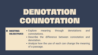 Connotation & Denotation in English Language | PDF