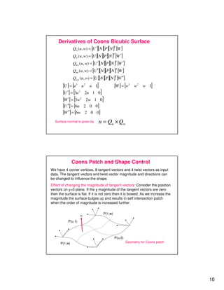Coons bicubic surface | PDF