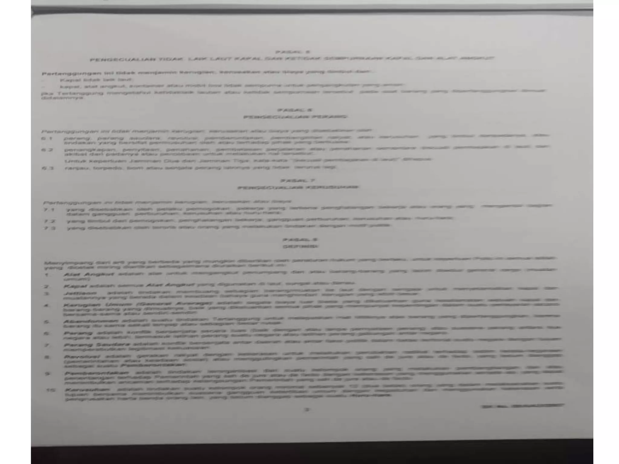 Contoh polis asuransi pengangkutan | PPTX